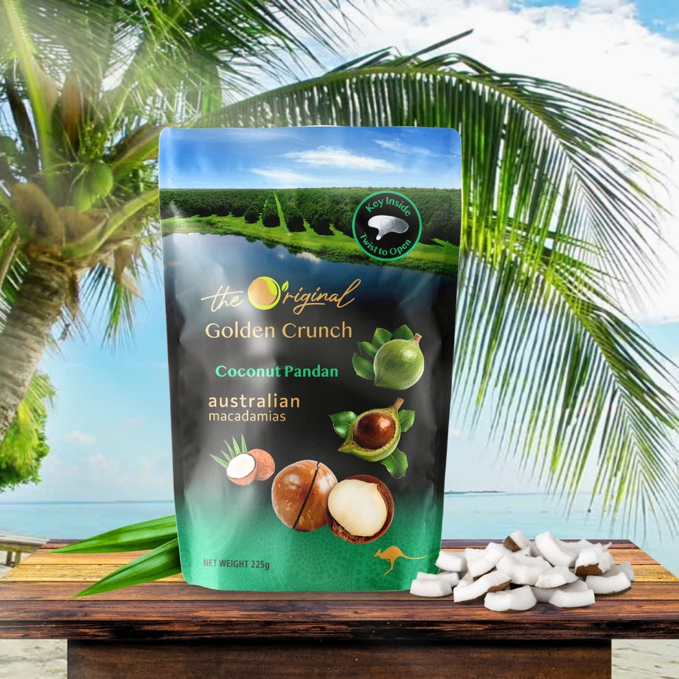 Buy Coconut Pandan Golden Crunch Macadamias Online